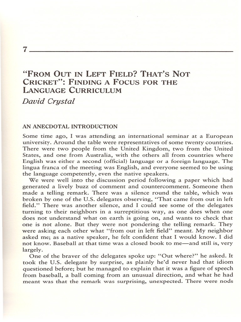 Crystal David | PDF | Linguistics | English Language