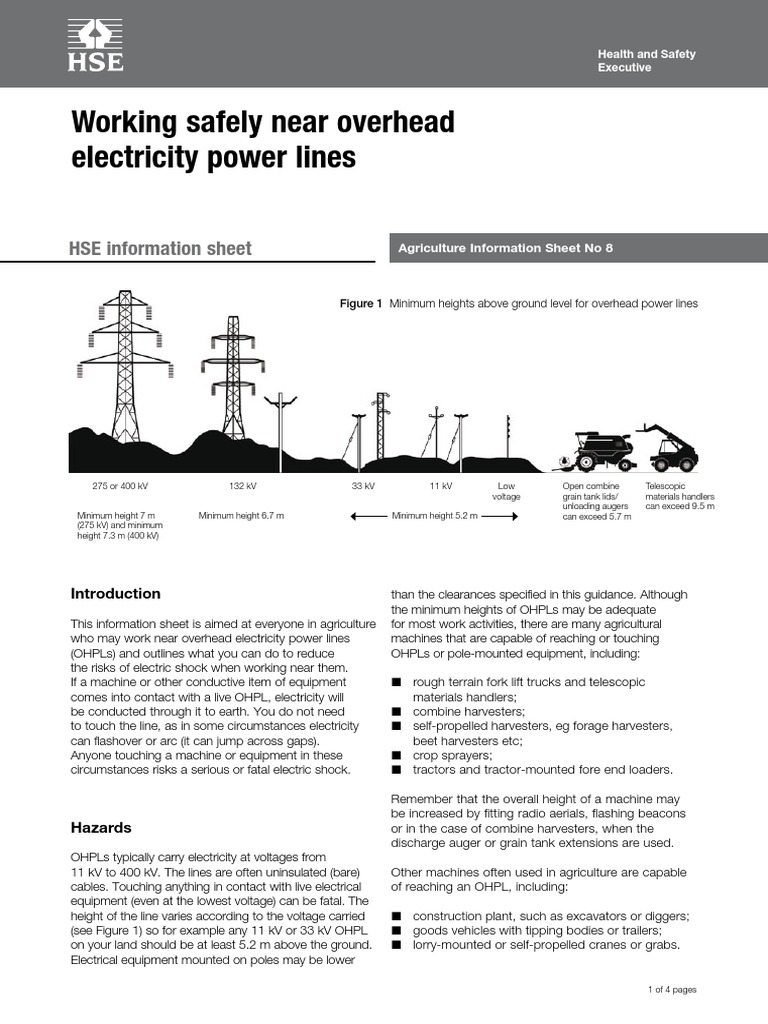Working Near Overhead Power-Lines | PDF | Occupational Safety And ...