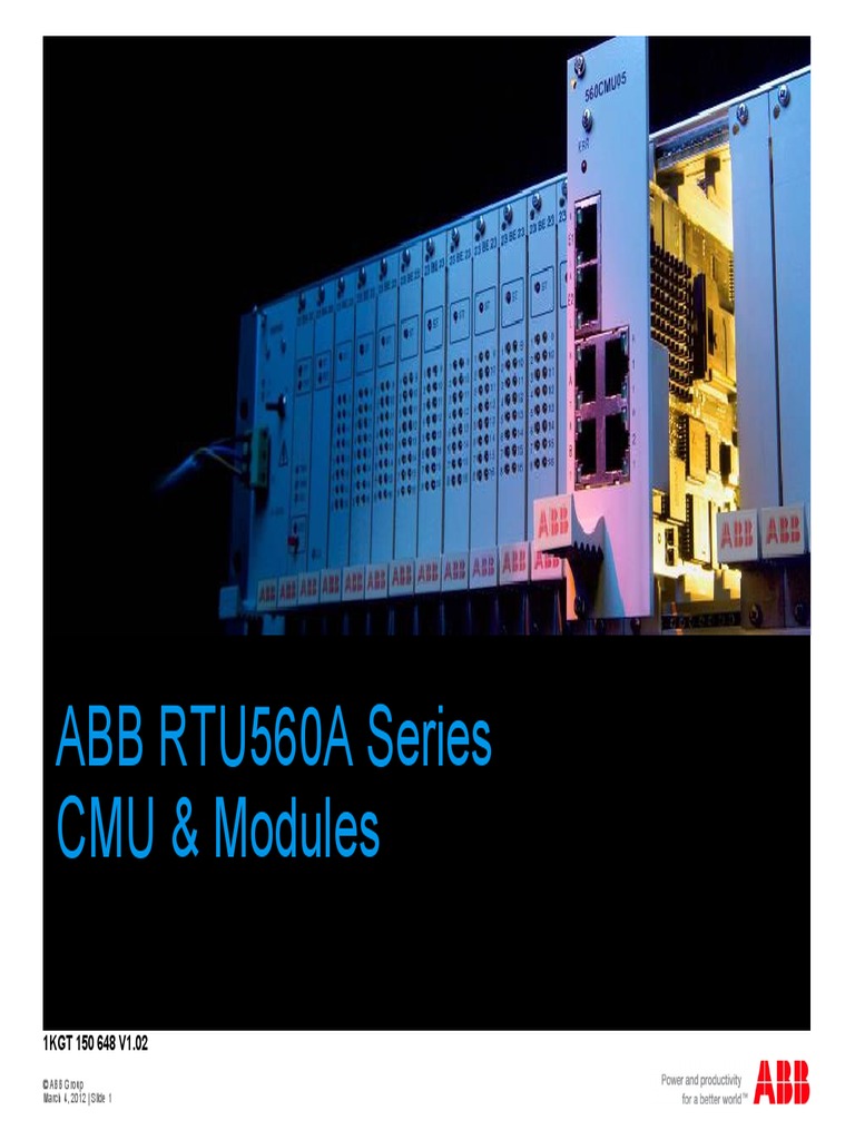 Abb Rtu560a Cmu & Modules | PDF