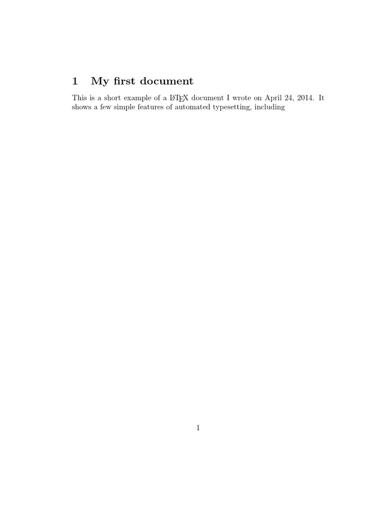 Introduction to LaTeX Typesetting | PDF