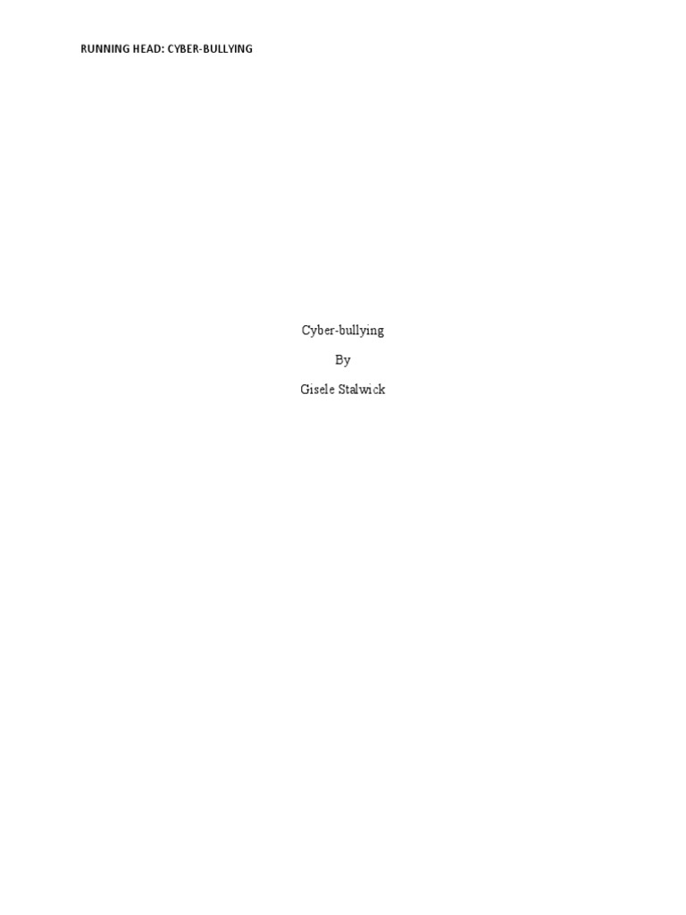 Cyberbullying | PDF | Cyberbullying | Bullying