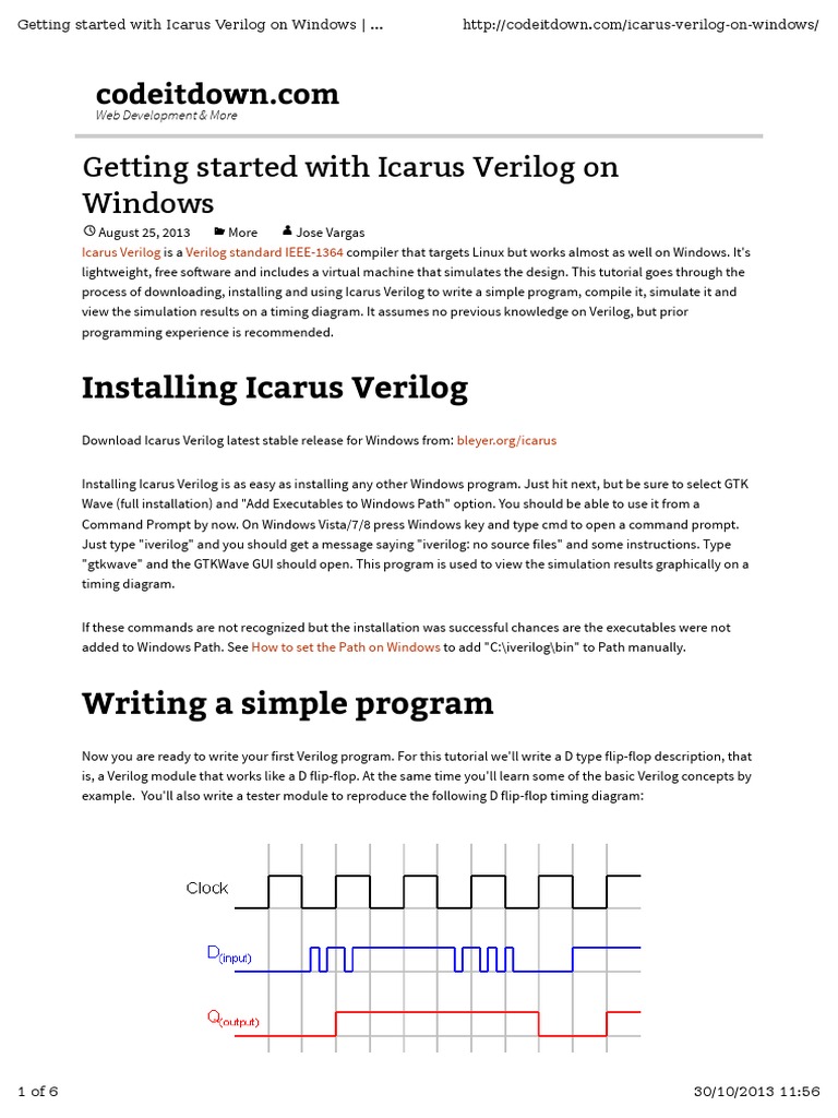 Icarus Verilog Guide for Beginners | PDF | Digital Technology | Areas Of Computer Science