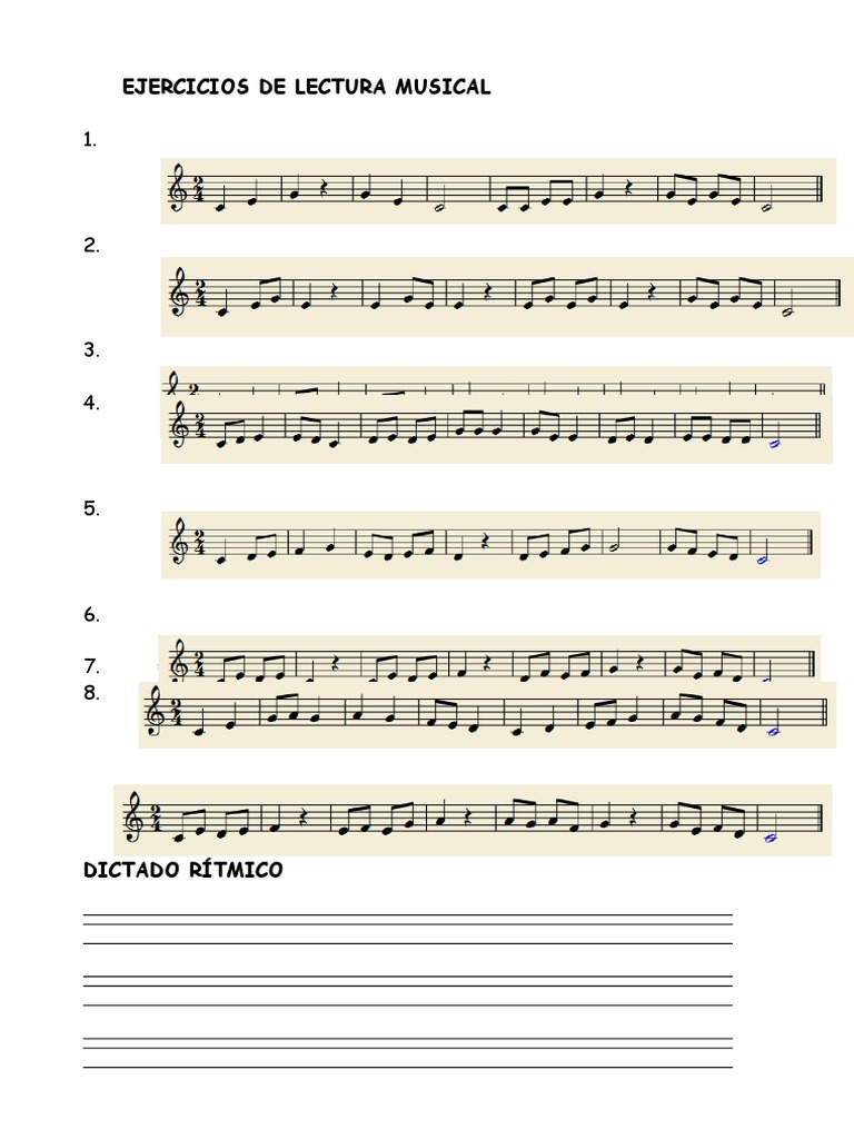 Lectura Musical 1 | PDF