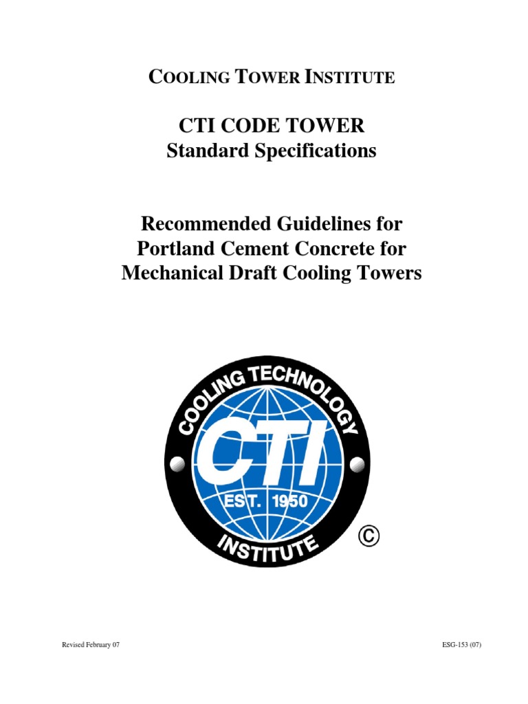 CTI - Recommended Guidelines For Portland Cement Concrete For ...