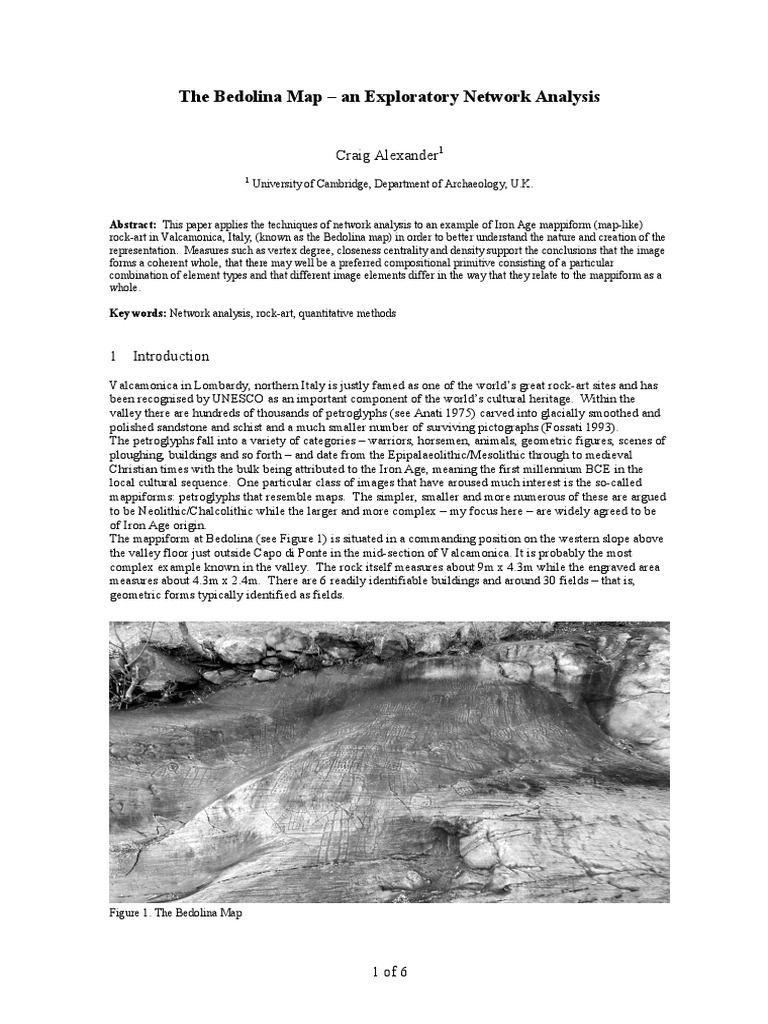 The Bedolina Map Network Analysis Publication Version-Libre | PDF | Map ...
