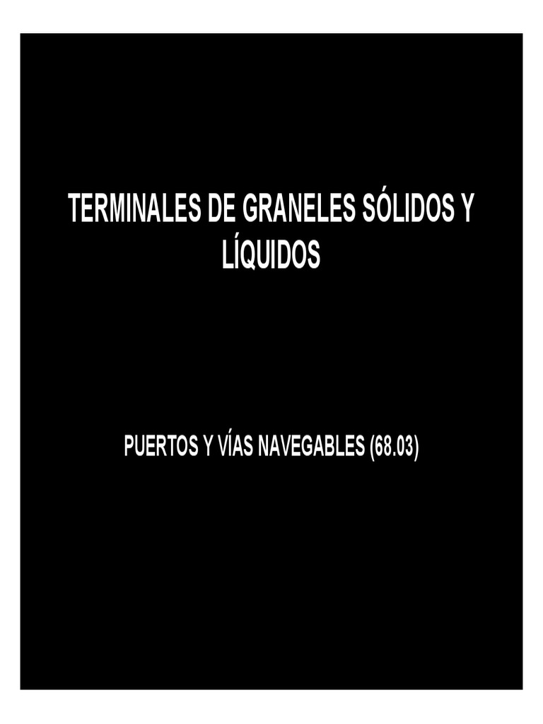 Terminales de Graneles: Tipos y Características | PDF | Contaminación ...