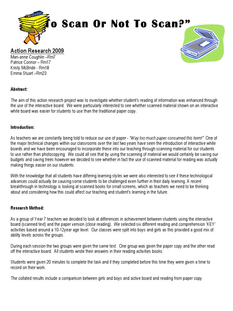 To Scan or Not To Scan | PDF | Reading Comprehension | Educational ...