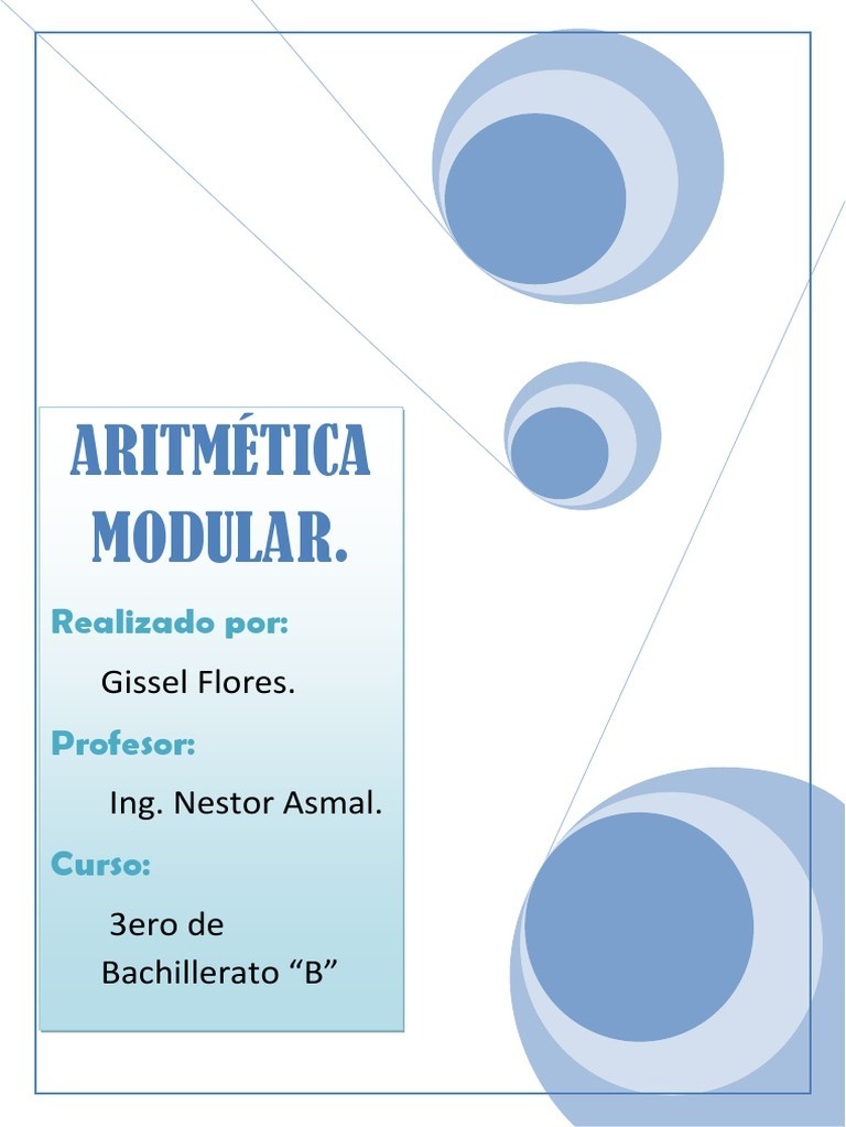 Aritmetica Modular | PDF | Números | Codificaciones