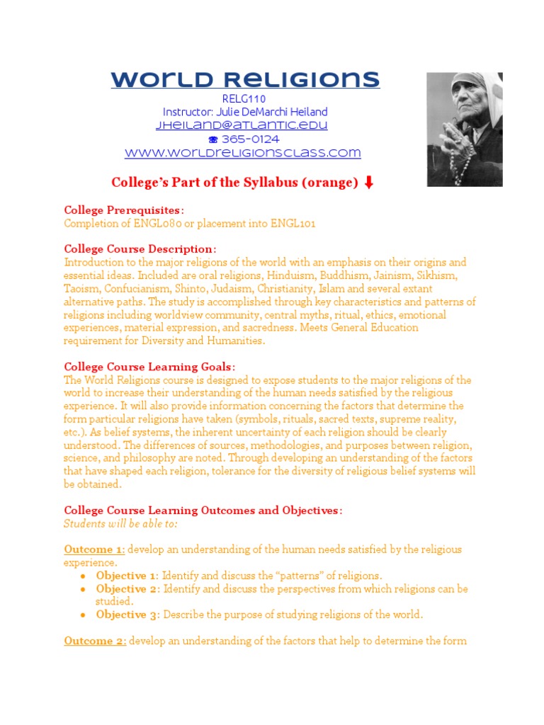 Summer 2014 World Religions Syllabus | PDF | Academic Dishonesty | Citation