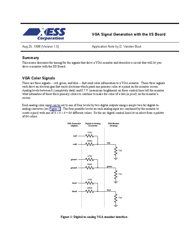 Vga VHDL | PDF | Video | Random Access Memory