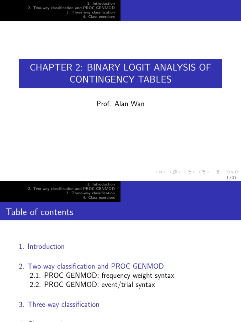 Analysis of Contingency Tables | PDF | Goodness Of Fit | Errors And ...