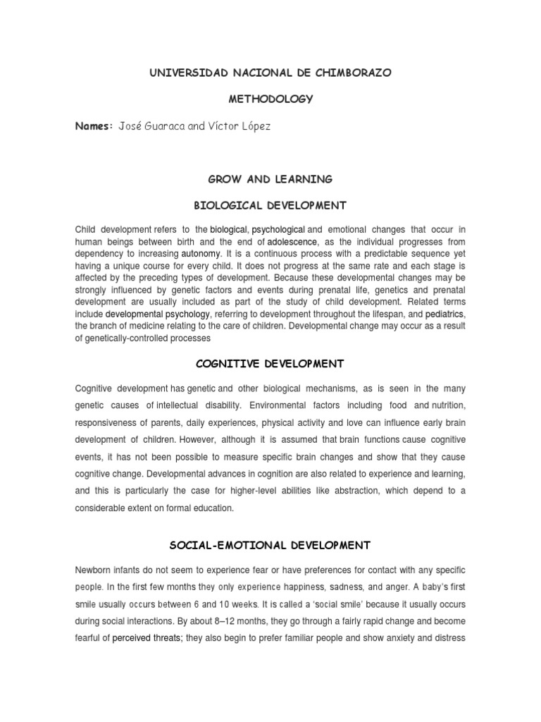 Grow and Learning | PDF | Child Development | Relationships