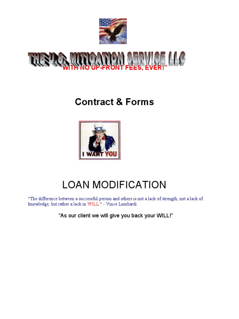 Loan Modification: Contract & Forms | PDF | Loans | Mortgage Loan