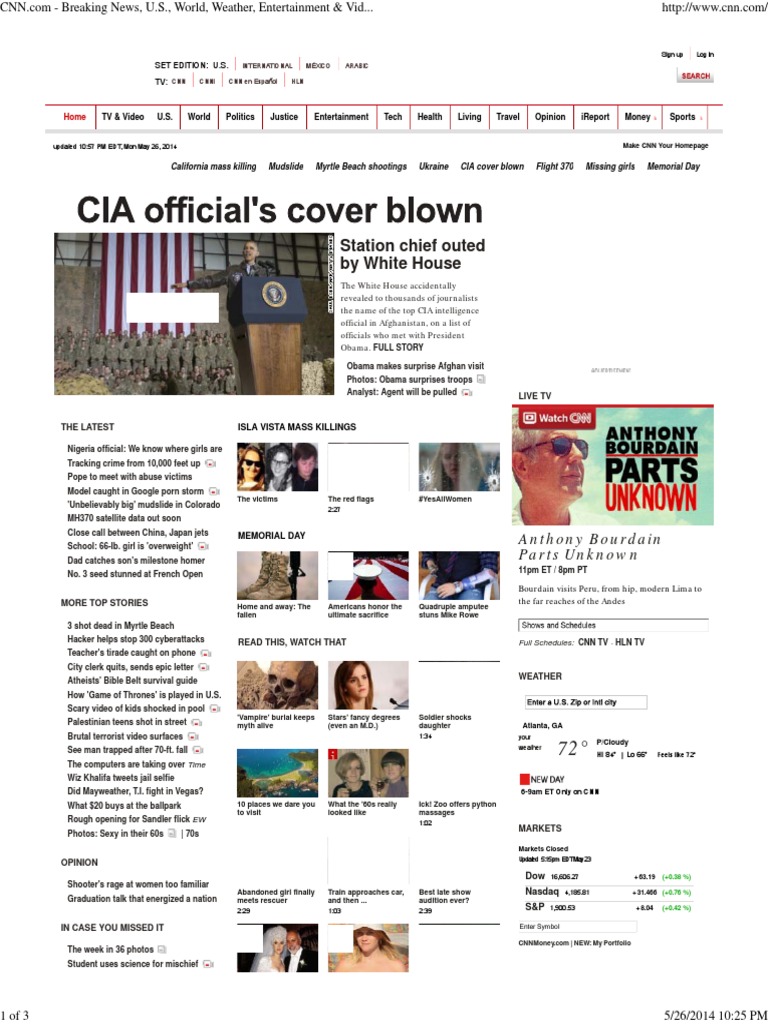 Breaking News, U.S | PDF | Cnn | Entertainment (General)
