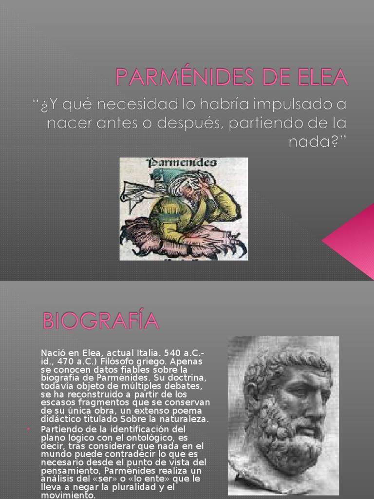 Parménides de Elea | PDF | Conocimiento | Metafísica