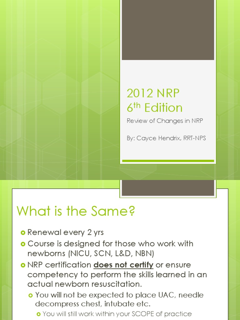 NRP 6th Edition Review Summary | PDF | Science & Mathematics