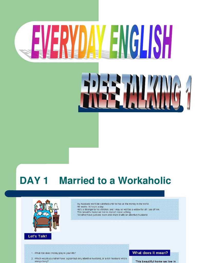 Everyday English - Free Talking 1 | PDF