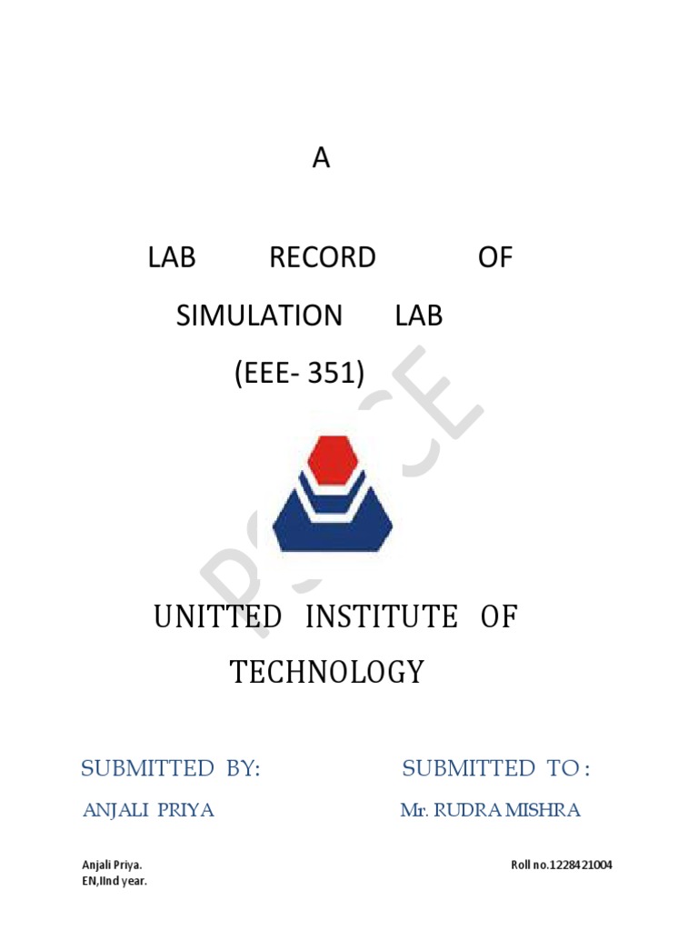 Anjali Pspice. | PDF | Electrical Network | Computer Engineering