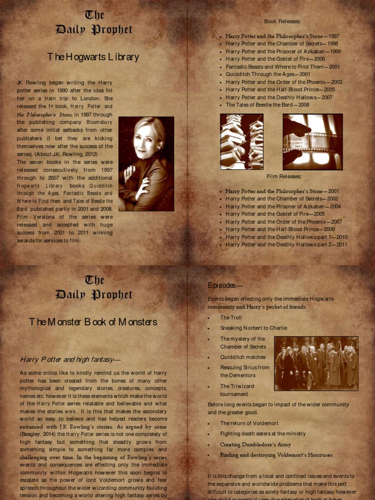 Harry Potter - Daily Prophet Final | PDF | Young Adult
