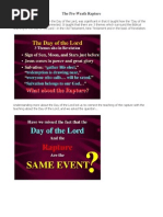 Pre Wrath Rapture Chart | Rapture | Gospel Of Matthew