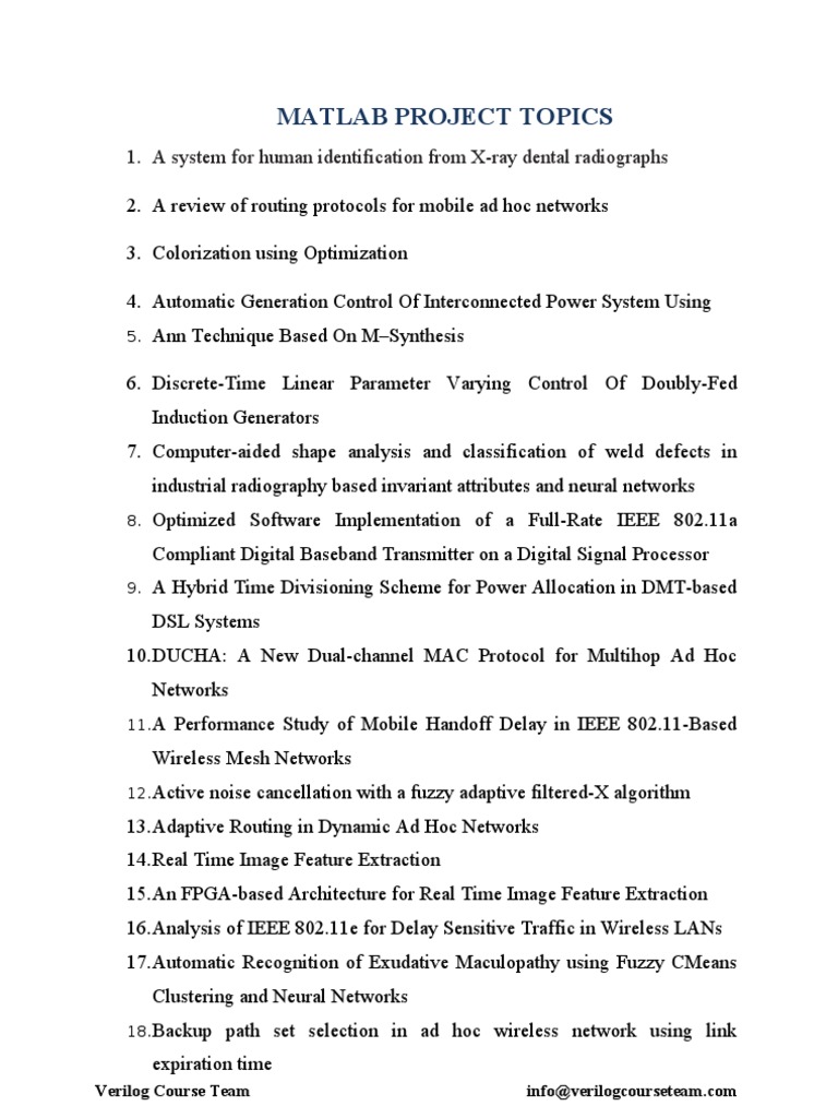 Matlab Project Topics: 1. A System For Human Identification From X-Ray ...