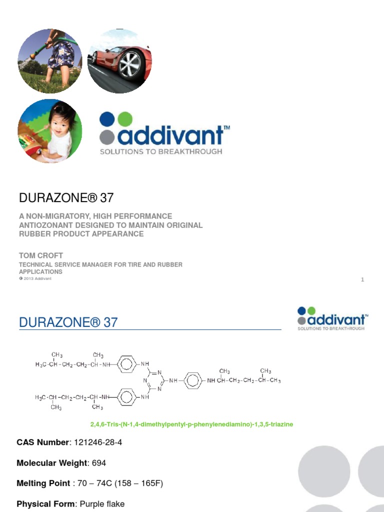 Durazone 37 A Non-Migratory Antiozonant | PDF | Natural Rubber | Tire