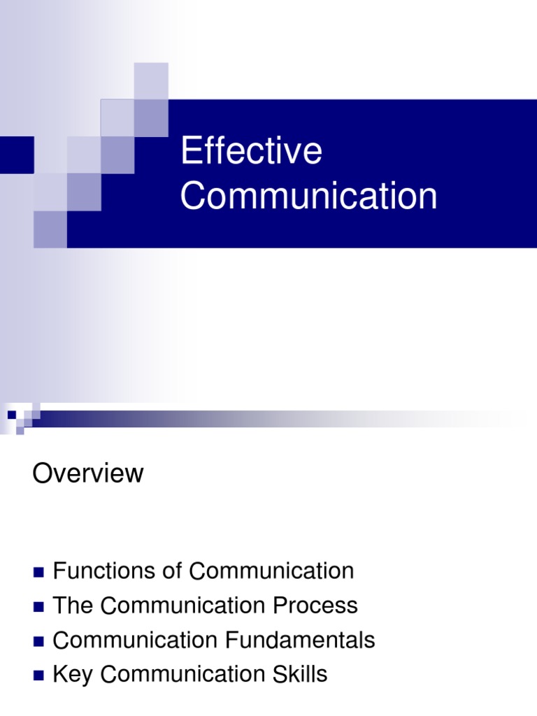 Presentation On Effective Communication | PDF