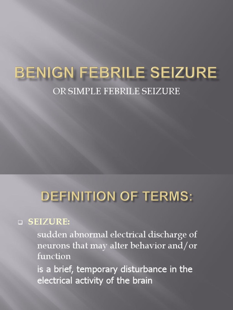 Understanding Simple Febrile Seizures | PDF | Fever | Infection