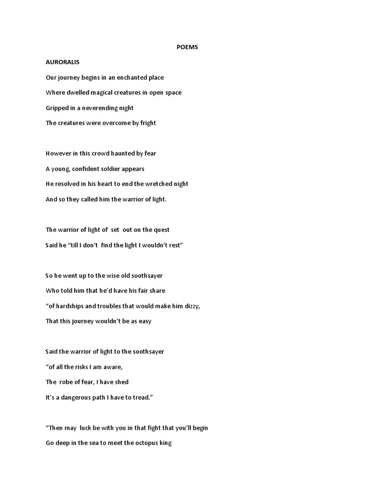 A Collection of Poems Exploring Themes of Adventure, Love ...