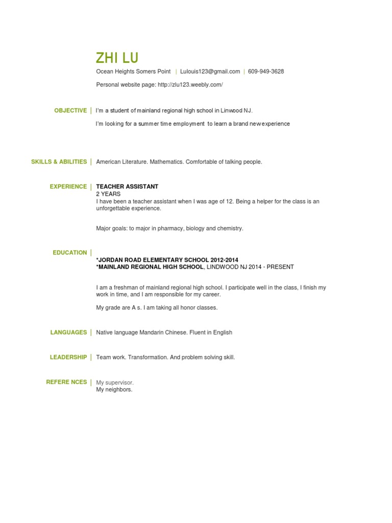 Zhi Lu Resume | PDF