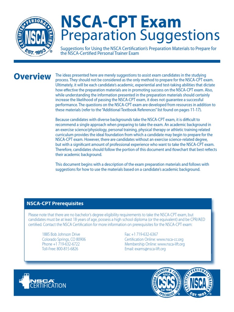 NSCA Exam Preparation Strategies With Flowchart For The Certified ...