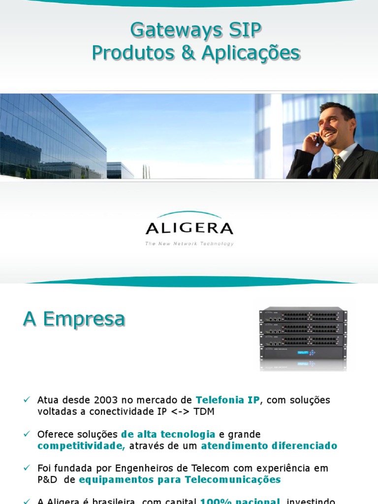 Catálogo de produtos e aplicações de gateways SIP da série AG500 da ...