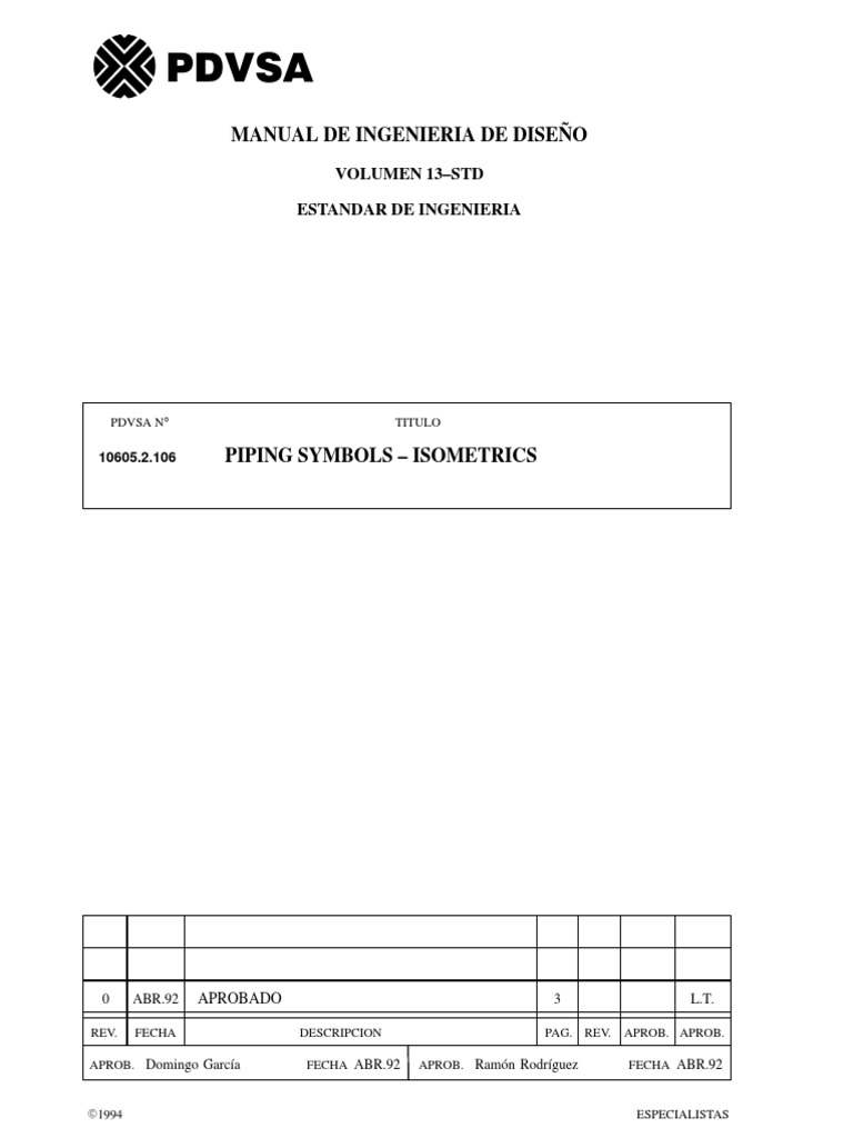 Isometric Piping Symbols Chart | PDF