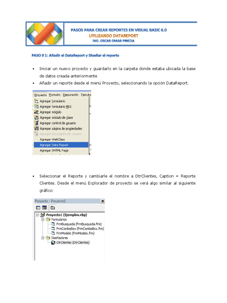 Crear Reportes en Visual Basic 6 | PDF | Point and Click | Tabla (base ...