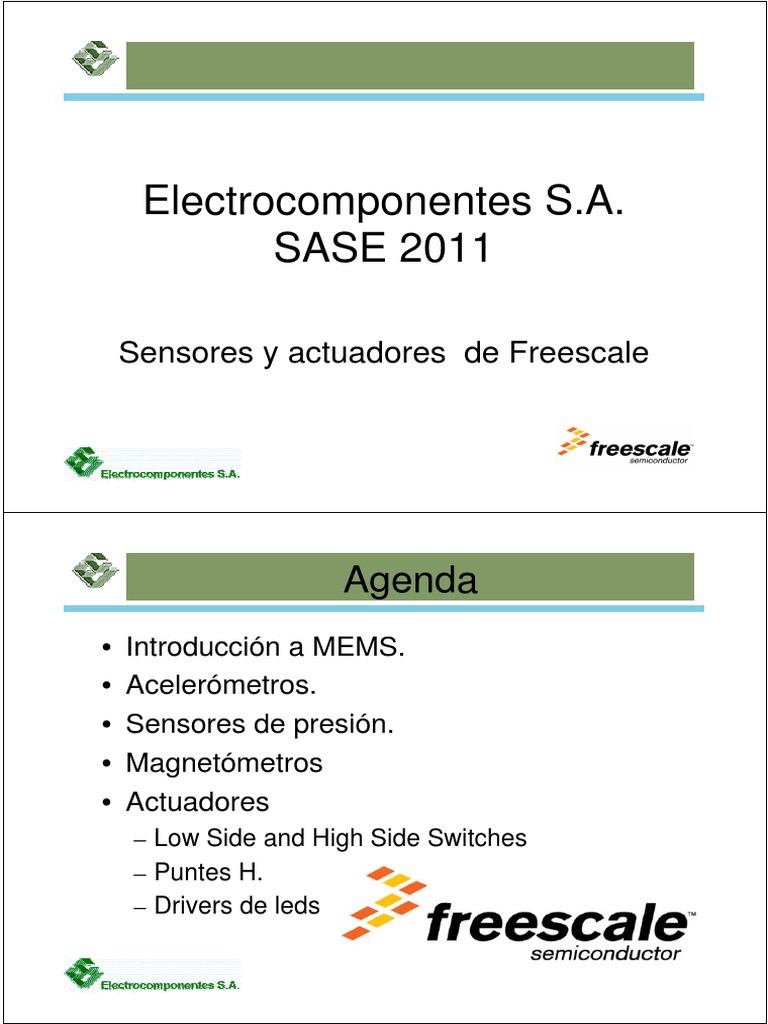 SASE2011-Sensores y Actuadores MEMS de Freescale | PDF | Sistemas micro electromecánicos ...