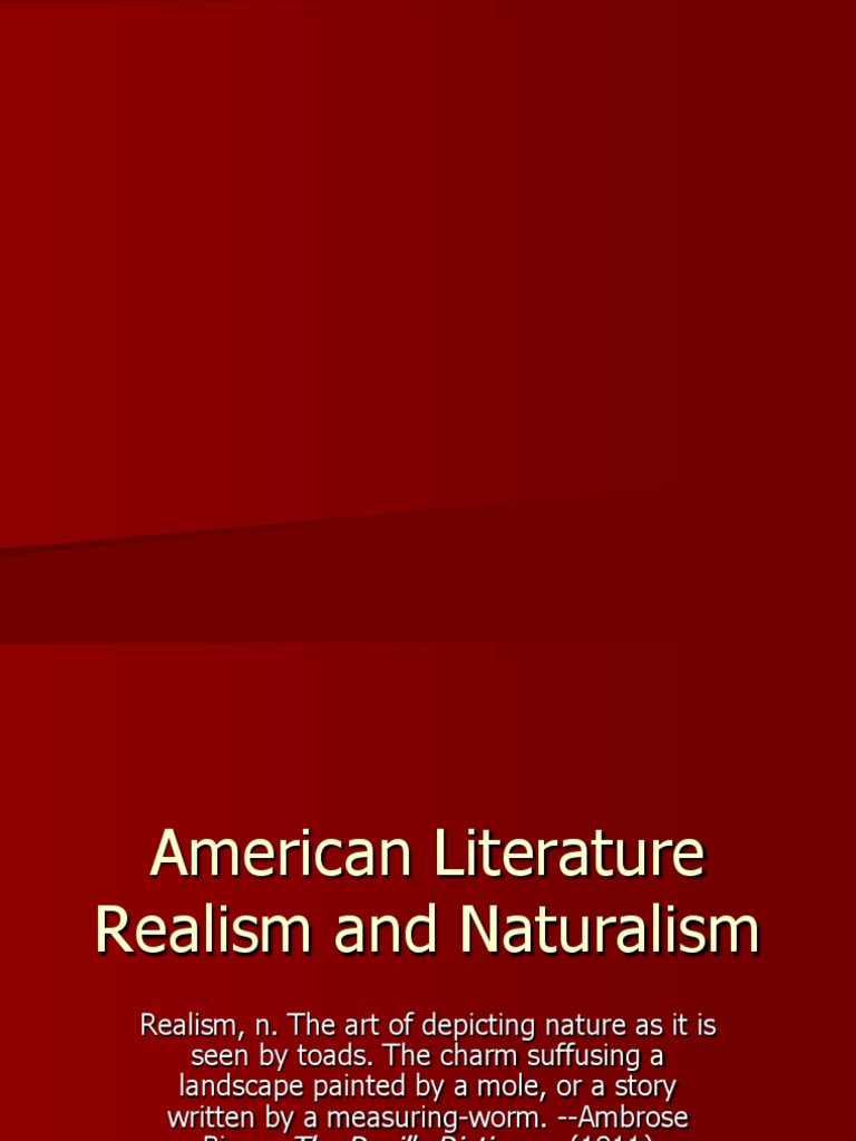 Realism vs. Naturalism in Literature | PDF | Realism (Arts) | Literary ...