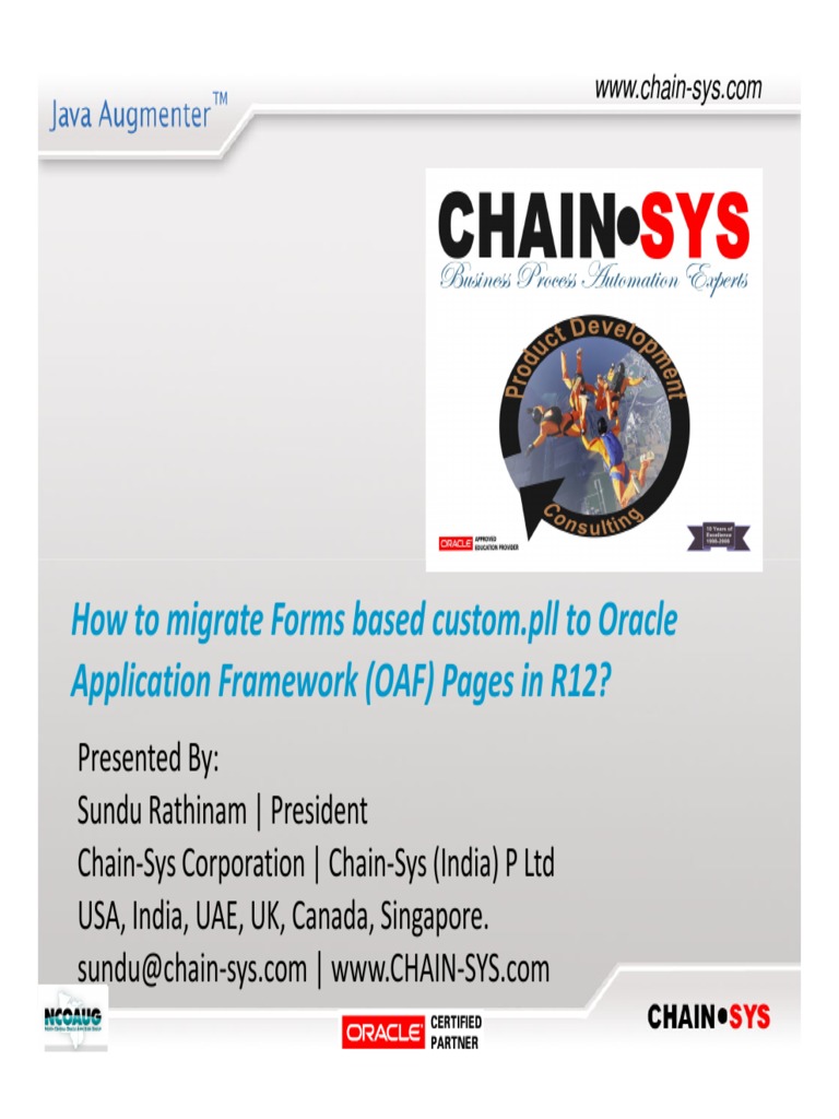 Sundu Rathinam - Migrate Forms Based Custom - PLL To (OAF) in R12 | PDF | Java Server Pages ...