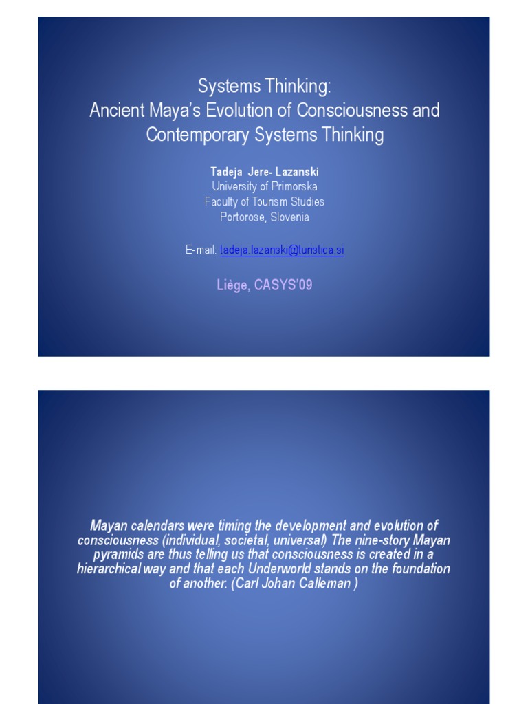 Prof. JereLazanski-AngleskaPrezentacija | PDF | Systems Thinking | Maya ...