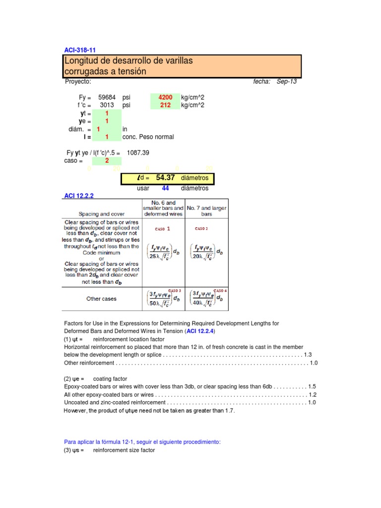 Desarrollo Aci 318 11 | PDF