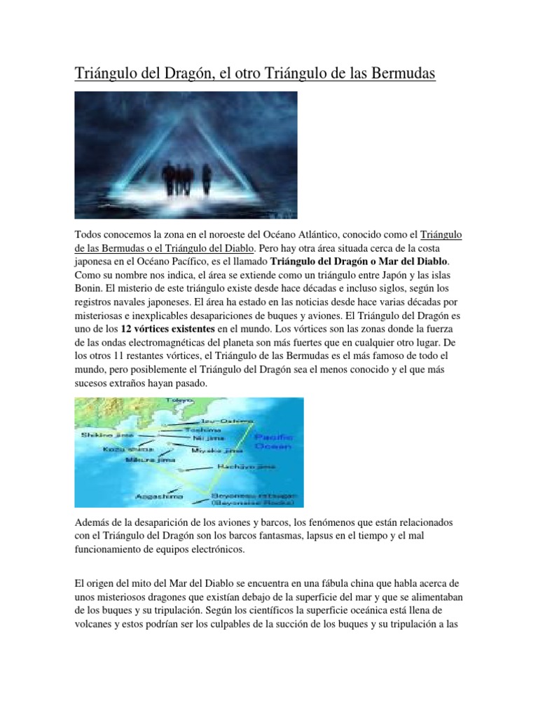 Triángulo Del Dragón | PDF | islas Bermudas | Océanos