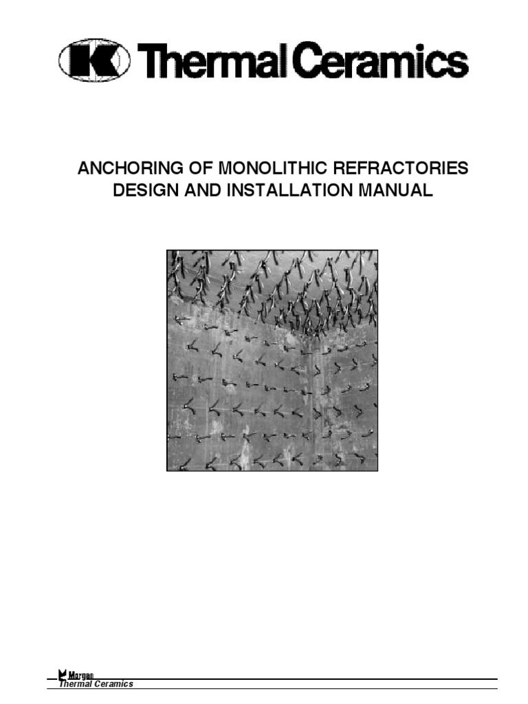 Anchoring of Monolithic Refractories - Uk | PDF | Refractory ...