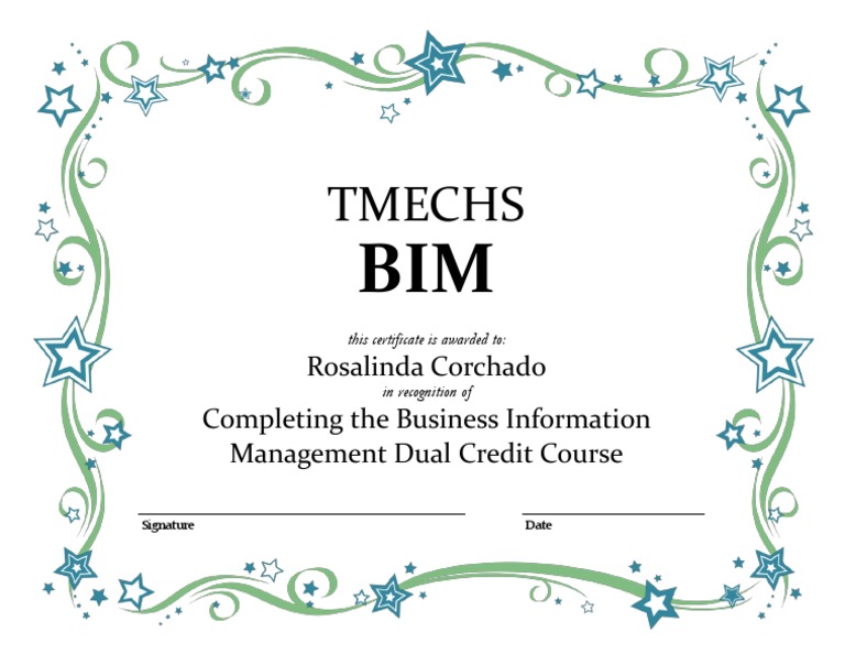 Bim Certificate | PDF | Business