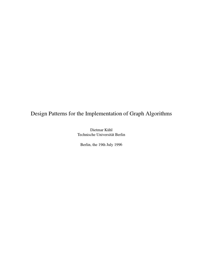 Design Pattern For Graph Algorithms | Download Free PDF | Vertex (Graph ...