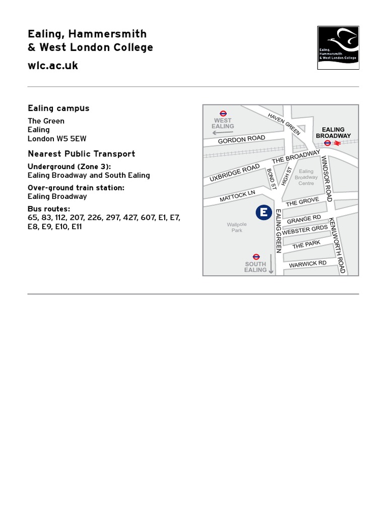Ealing, Hammersmith & West London College WLC - Ac.uk | PDF