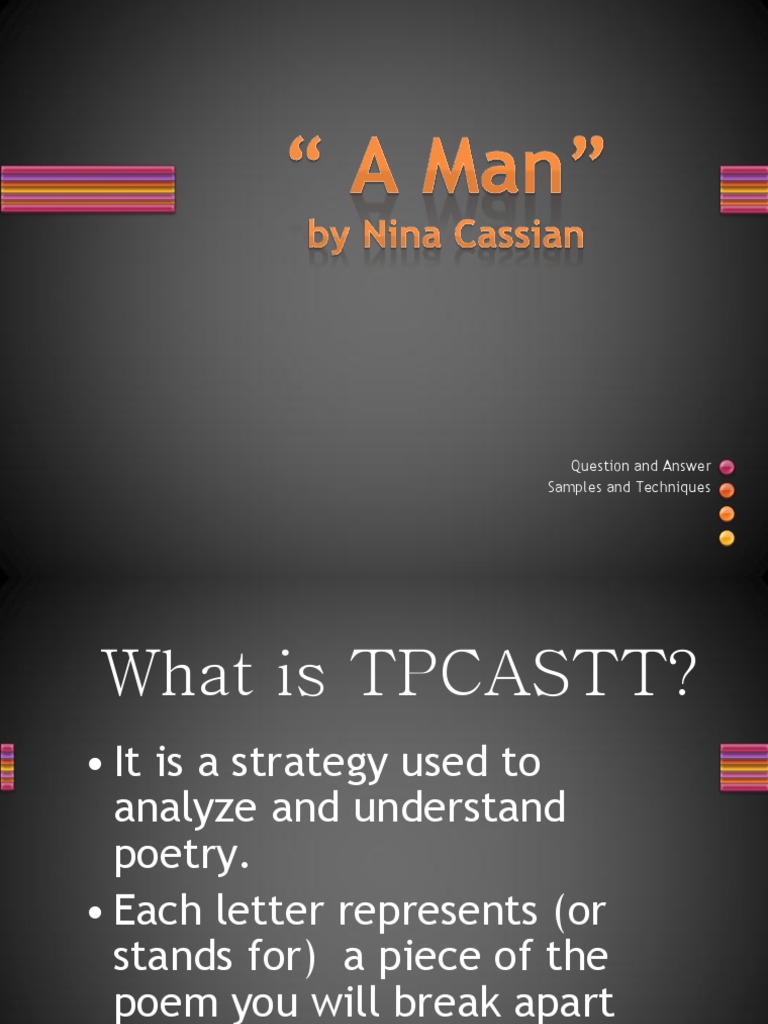 TPCASTT Poetry Analysis Guide | PDF