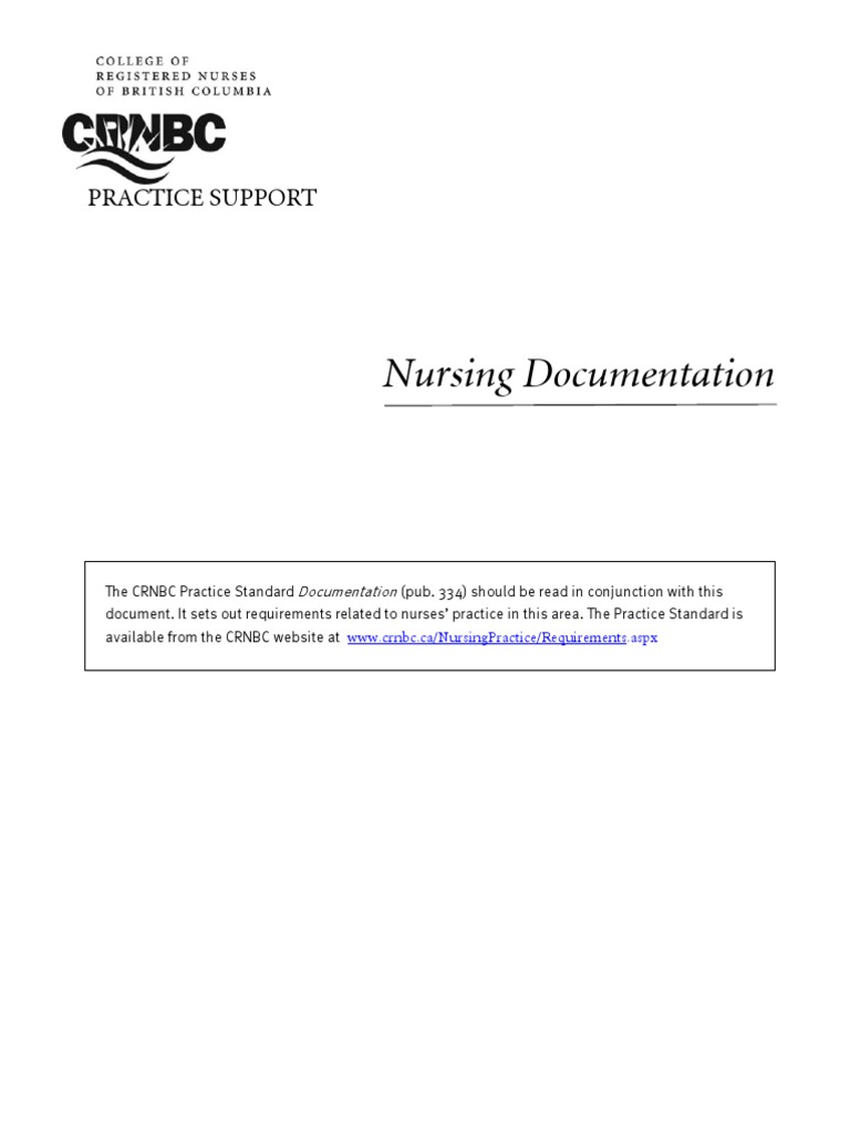 Nursing Documentation: Practice Support | PDF | Nursing | Fax
