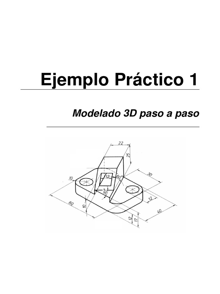 Paso a paso de la creación de sólidos 3D mediante extrusión y recorte ...