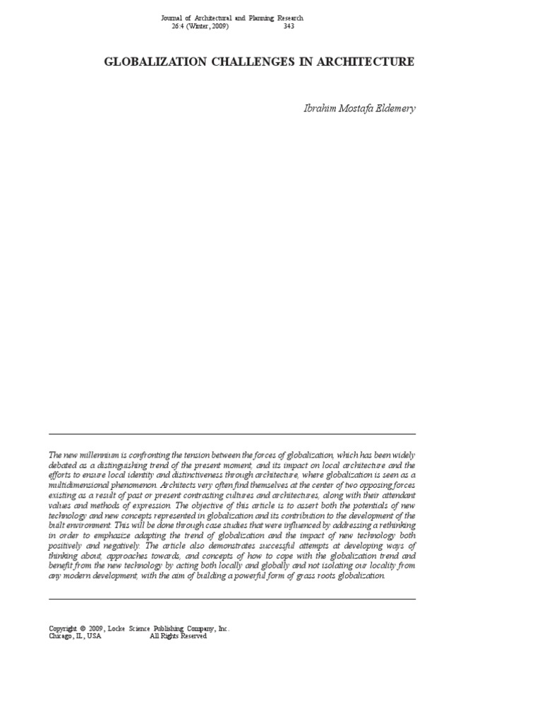 Architectural Globalisation and Identity | PDF | Identity (Social ...