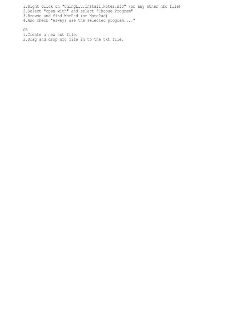 How To Open Nfo Files | PDF