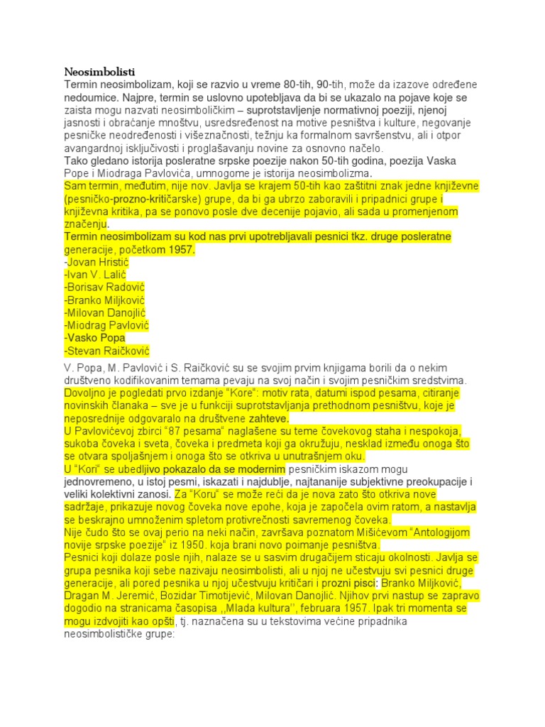 Neo Simbol I Zam | PDF